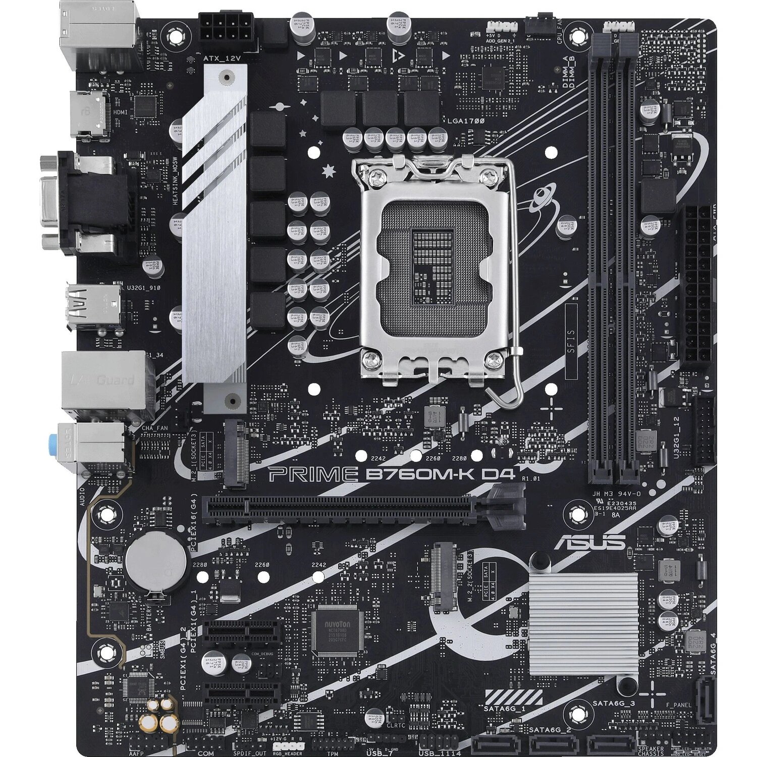 Asus Материнская плата Asus Prime B760M-K D4 (90MB1DS0-M0EAY0)