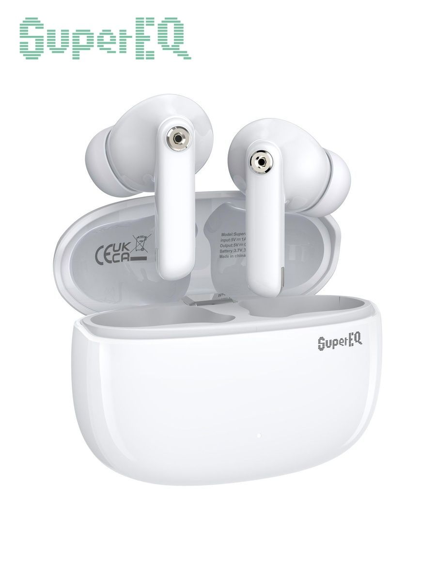 EKSA Наушники беспроводные с микрофоном, Bluetooth, USB Type-C, белый