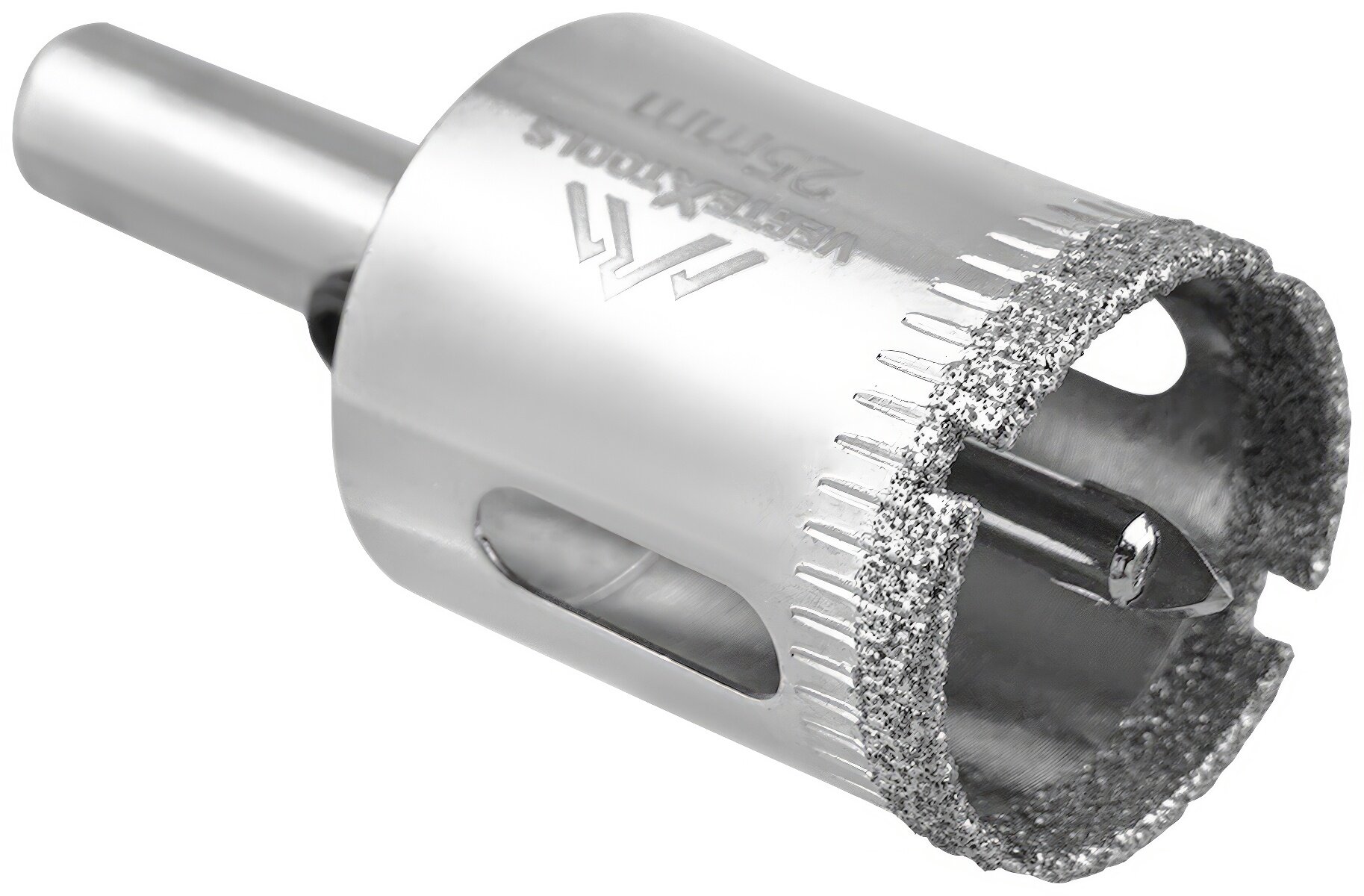 Коронка с центрирующим сверлом по стеклу и керамике (25х55 мм) Vertextools 336-25-55