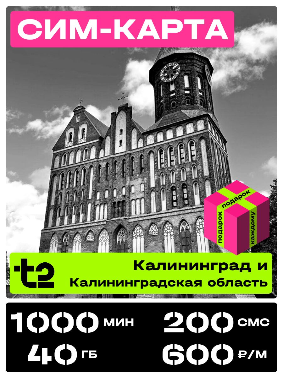 Сим карта теле 2. t2 SIM-карта тариф Партнер М Калининградская область. 1000 минут за 600 рублей в месяц.