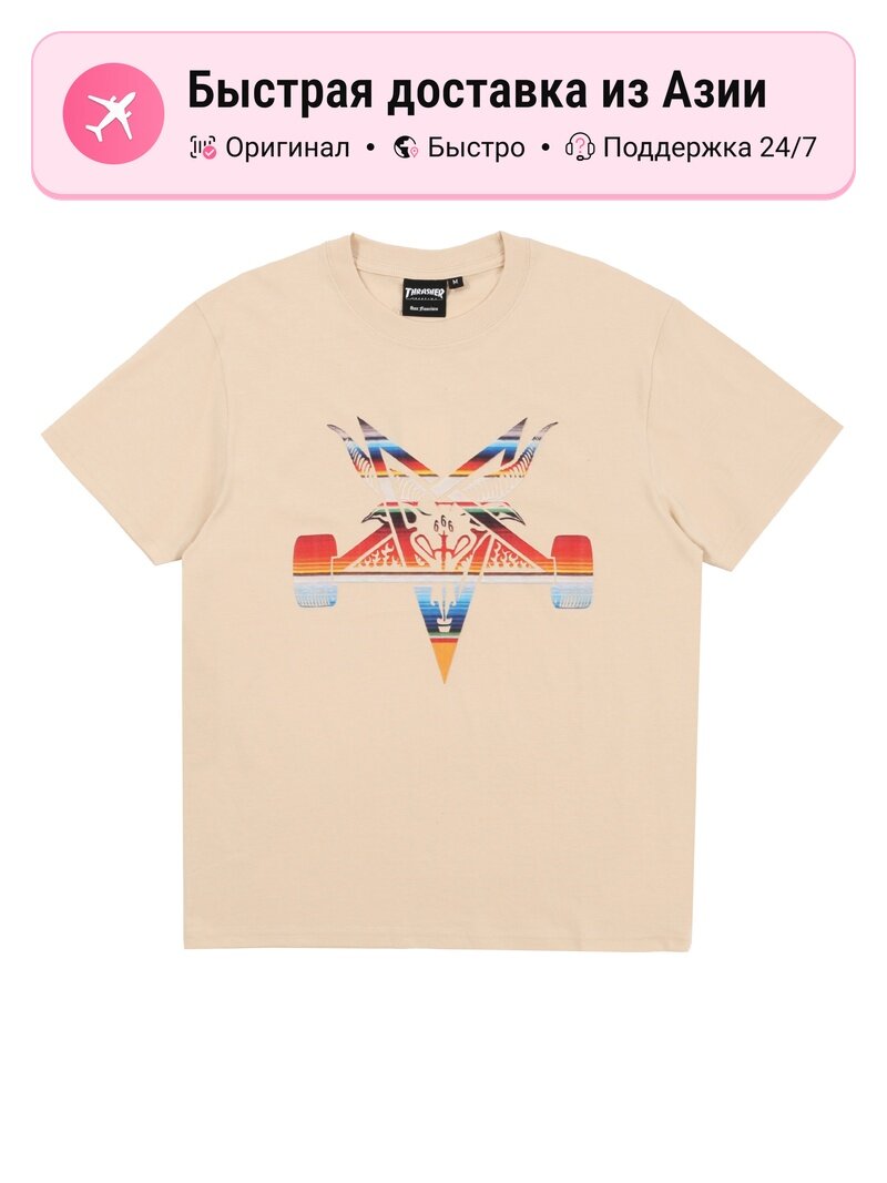 Футболка THRASHER Thrasher Khaki Crew Neck