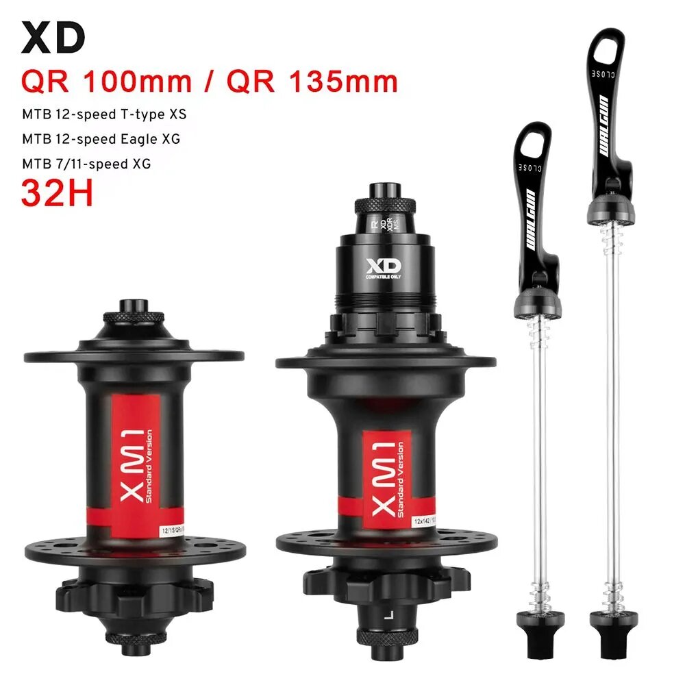 WALGUN XM1 велосипеда втулки 100x9 мм 100x12 мм 135x10 мм 142x12 мм 32 спицы MTB Hub HG MS XD