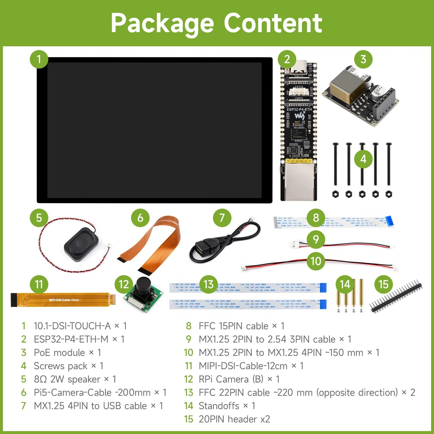 Waveshare ESP32-P4-ETH POE-ETH-NH-KIT-B