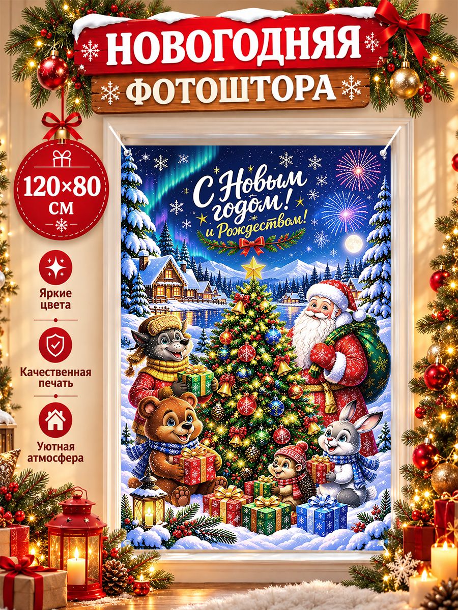 Украшение на окна 1 шт синий