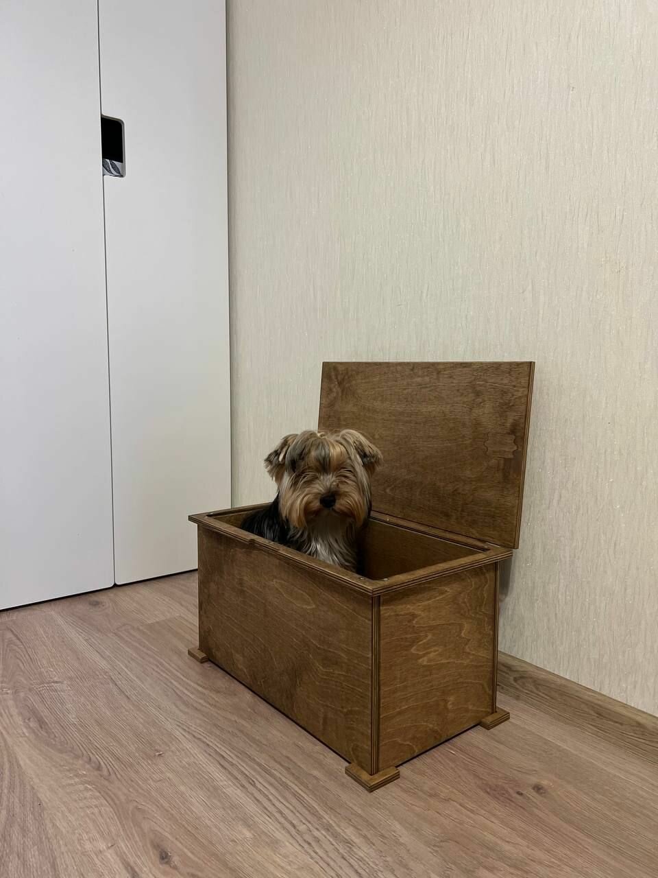 Сундук деревянный для хранения вещей в детскую и гостиную с крышкой из березы