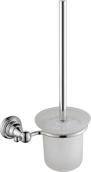 Ершик для унитаза Sapho Diamond 1317-08 настенный, латунный, стеклянный, хром, открытый, с подставкой