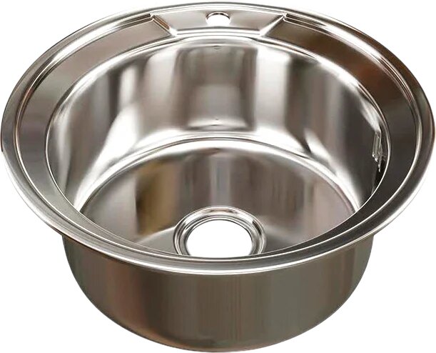 Мойка кухонная Mixline 528182 металлическая, 49x49, круглая, мойка для кухни, российская