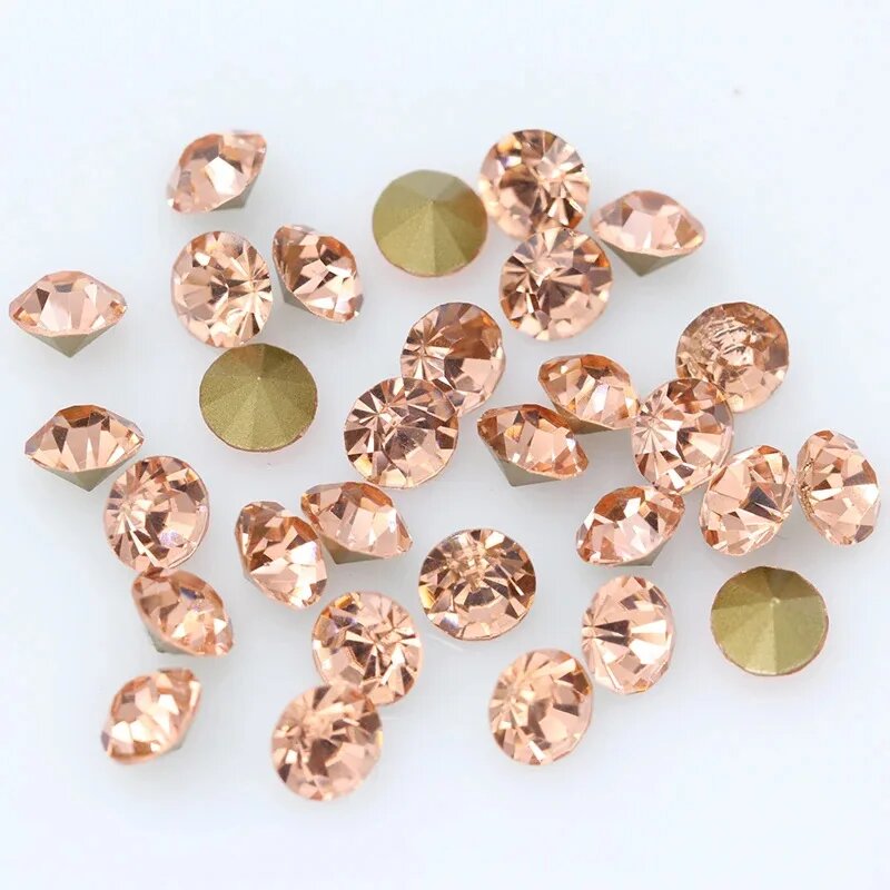 Стеклянные стразы 2/3/4/5/6/7/8 мм для декорирования 7mm 720PCS, Peach Pink