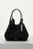 Сумка тоут DKNY PAULA, фактура рельефная, стеганая, зернистая, черный