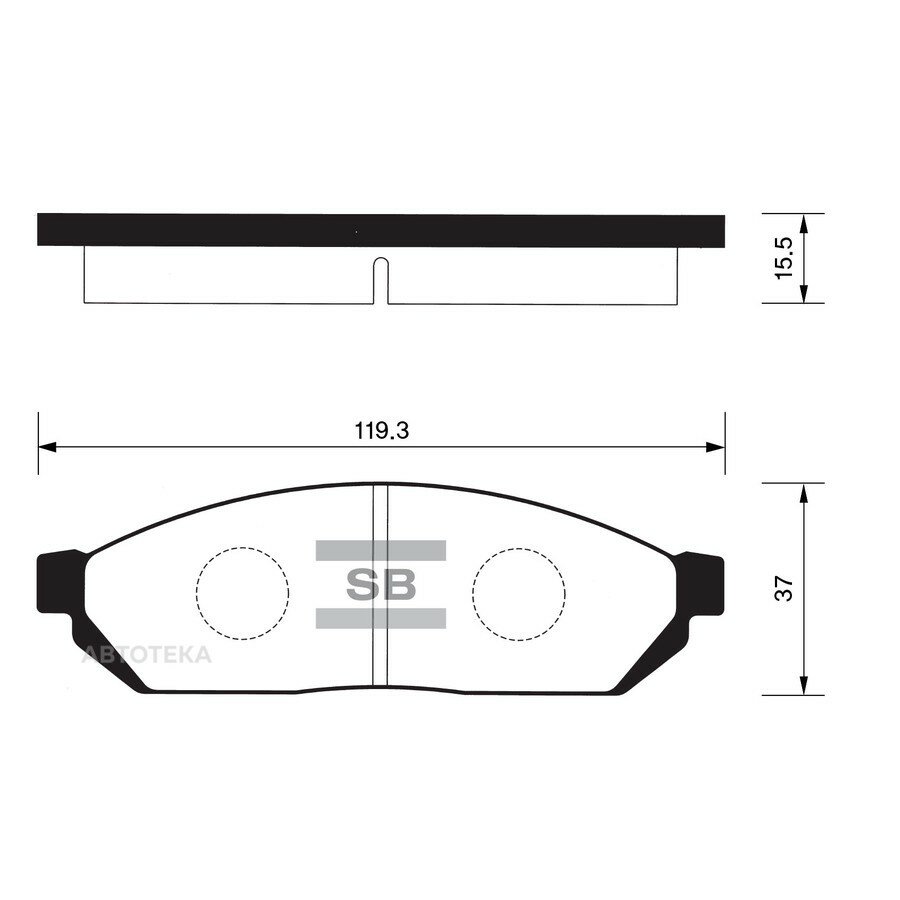 Колодки тормозные передние HONDA CIVIC I-II (1972-1983) SUZUKI ALTO I-II (1982-1993) SANGSIN BRAKE SP1059