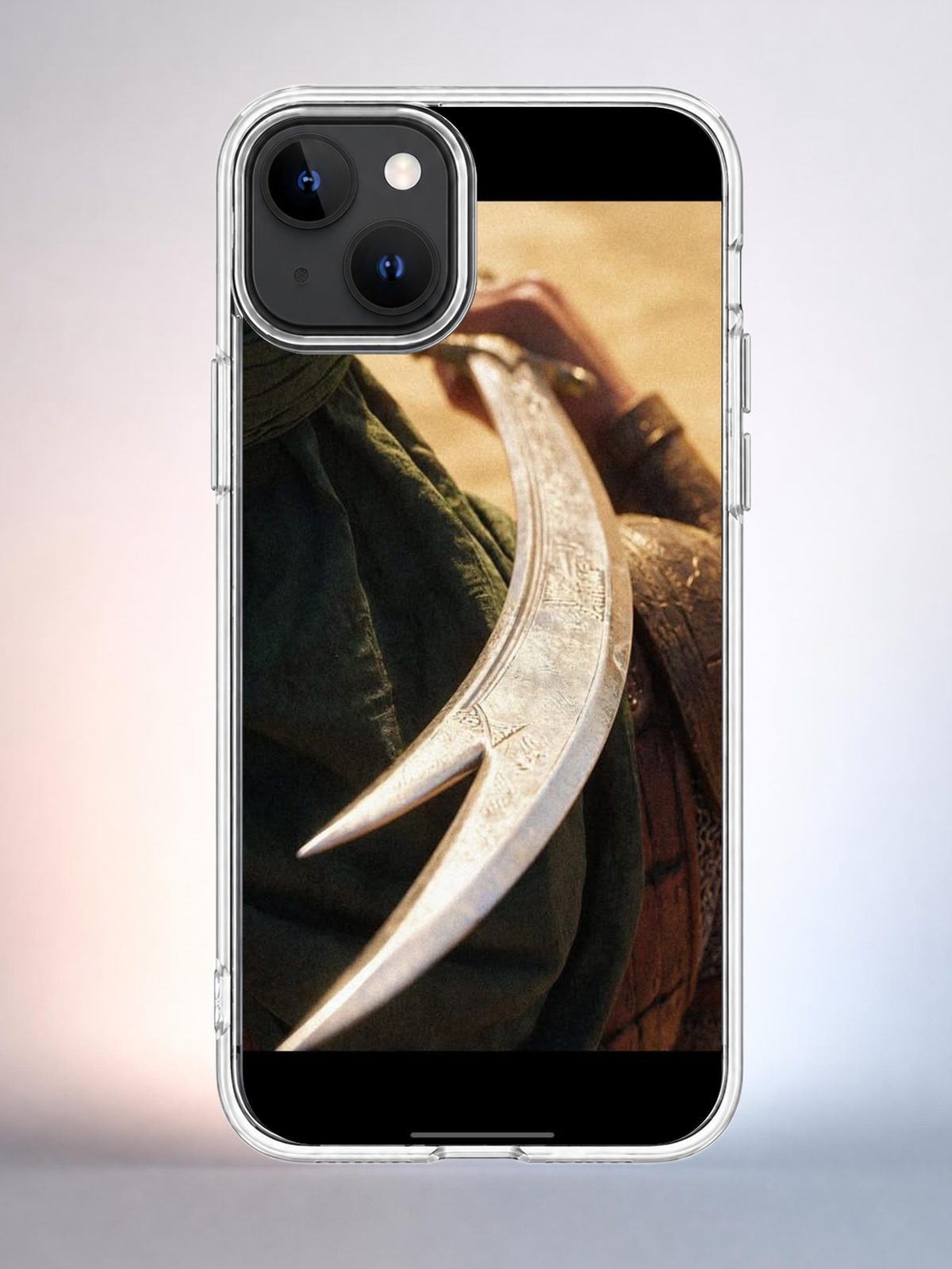 Силиконовый чехол на iphone 12 воин с кинжалами
