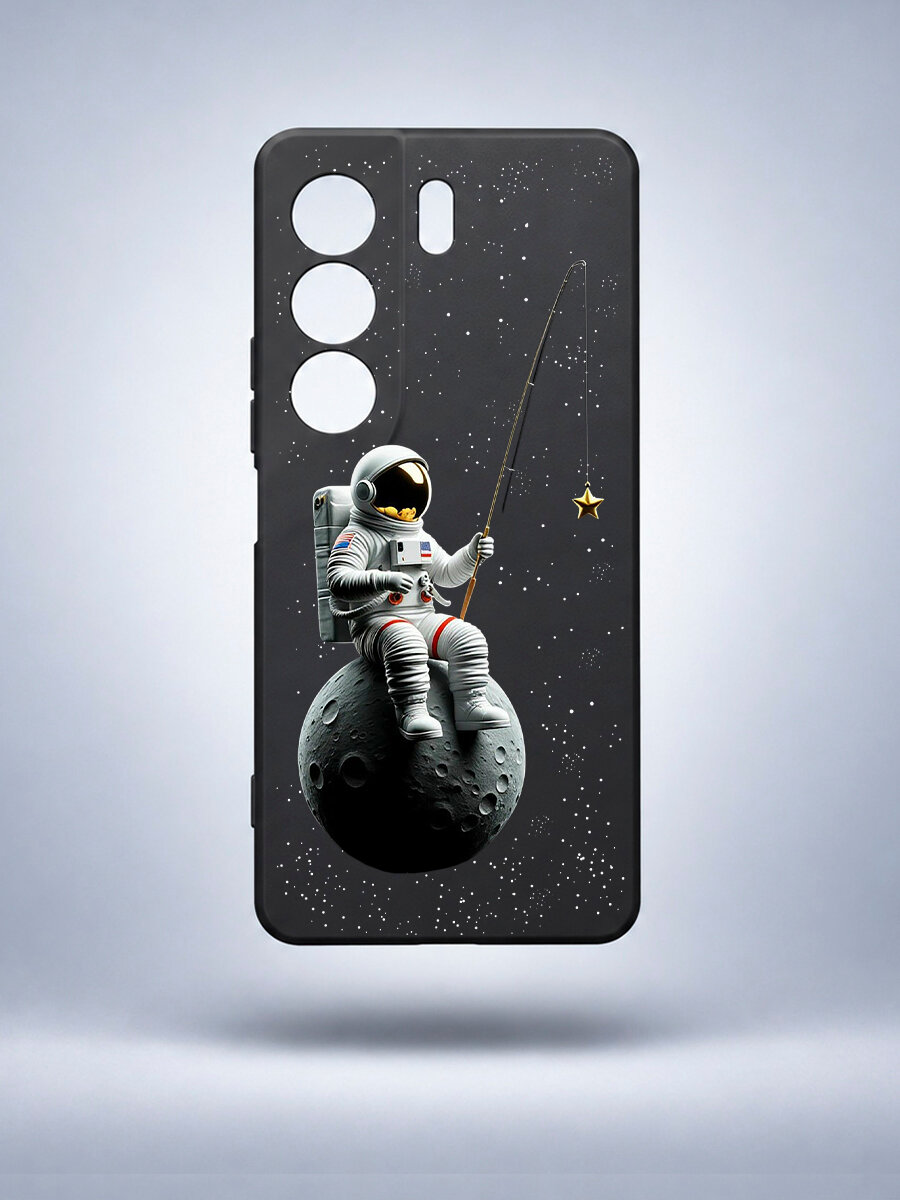 Чехол на Tecno Camon 40, силикон, Космонавт, soft touch, матовый, мягкий, тонкий