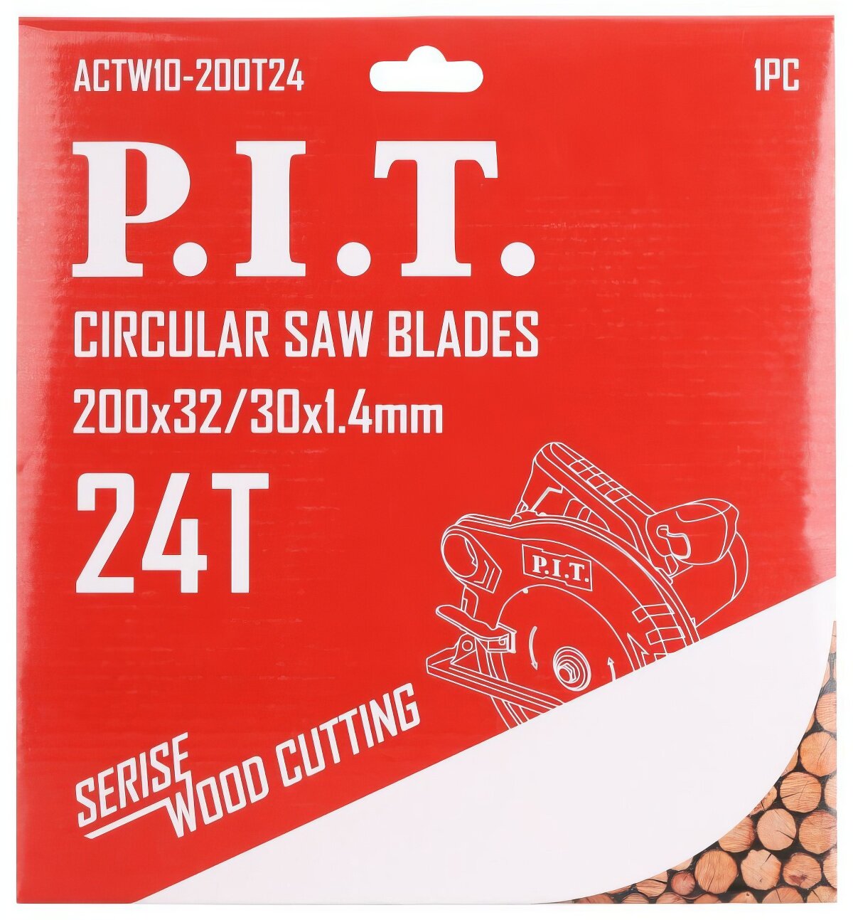 Диск пильный P.I.T. 200x32/30x1,4 мм 24T ACTW10-200T24