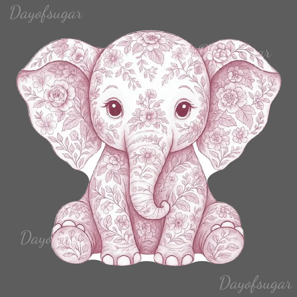 Персонализированный фон из пенокартона MicroPlush «Животные джунглей» 1.2м 92x82cm Elephant
