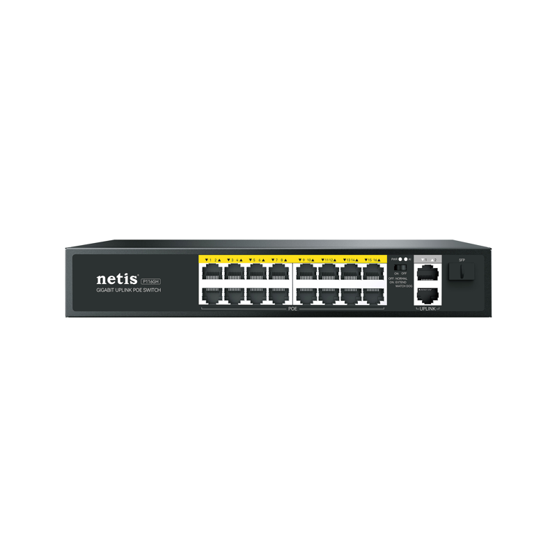 Коммутатор Netis P116GH, неуправляемый, 240 Вт P116GH