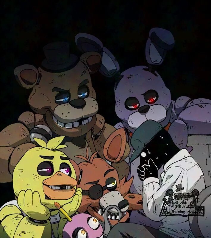 Картина по номерам на холсте с без подрамником 40х60cm / Five Nights at Freddy's