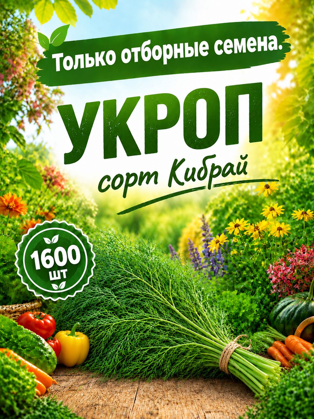 Семена укропа Кибрай - пышная, нежная зелень и максимальная урожайность