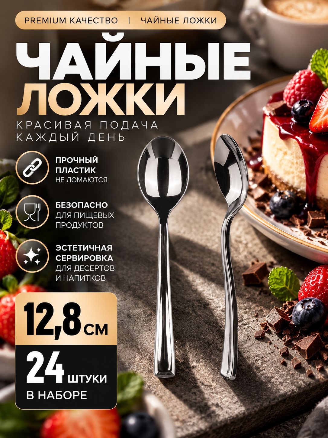 Ложки одноразовые чайные 24 шт.
