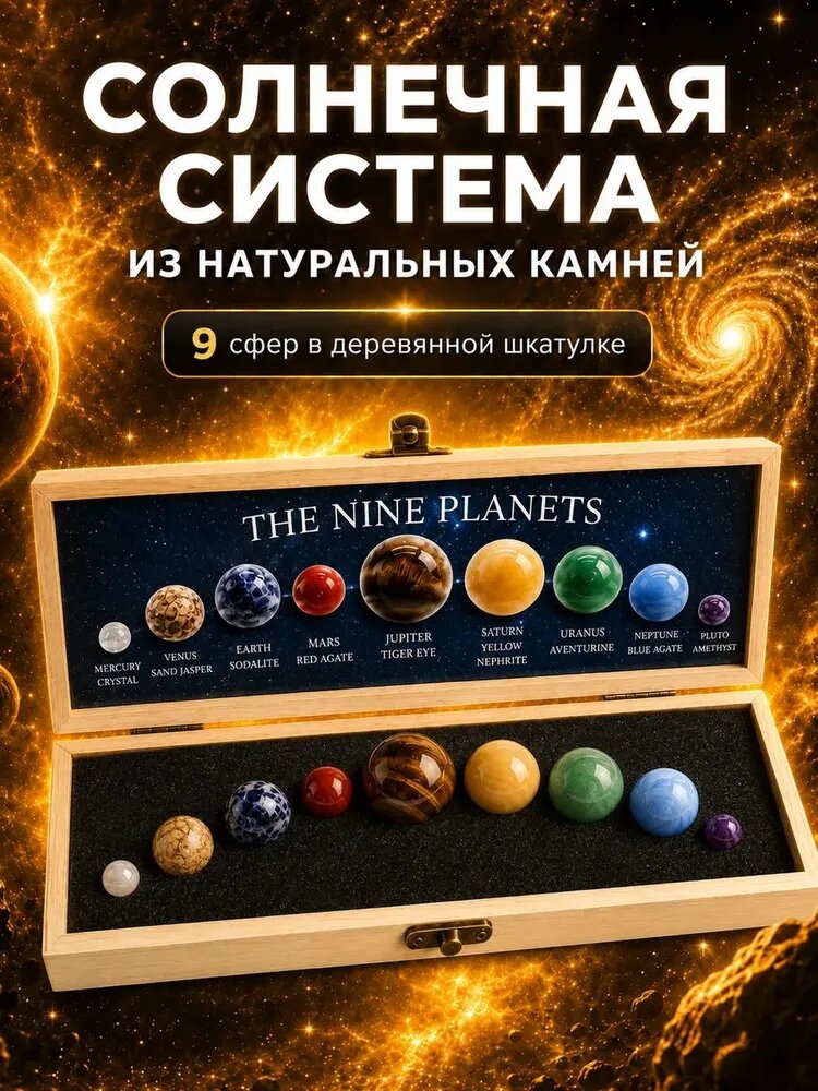 Талисман Оберег/Набор планет солнечной системы из натуральных камней