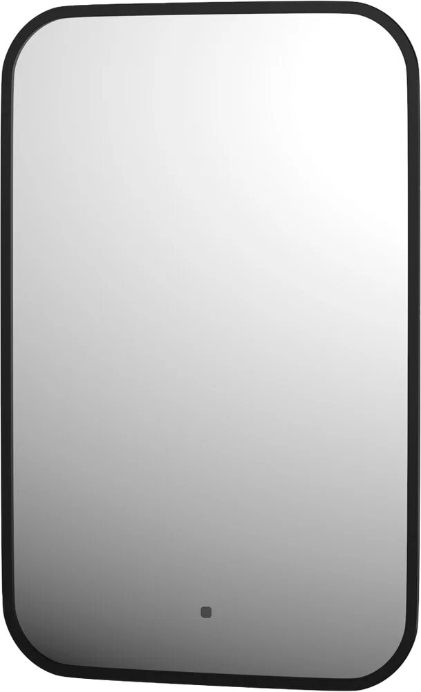 Зеркало Defesto Aura DF 2962R 40x60 со светодиодной подсветкой, 40 см, черное, пластиковое, зеркало настенное в ванную, в современном стиле