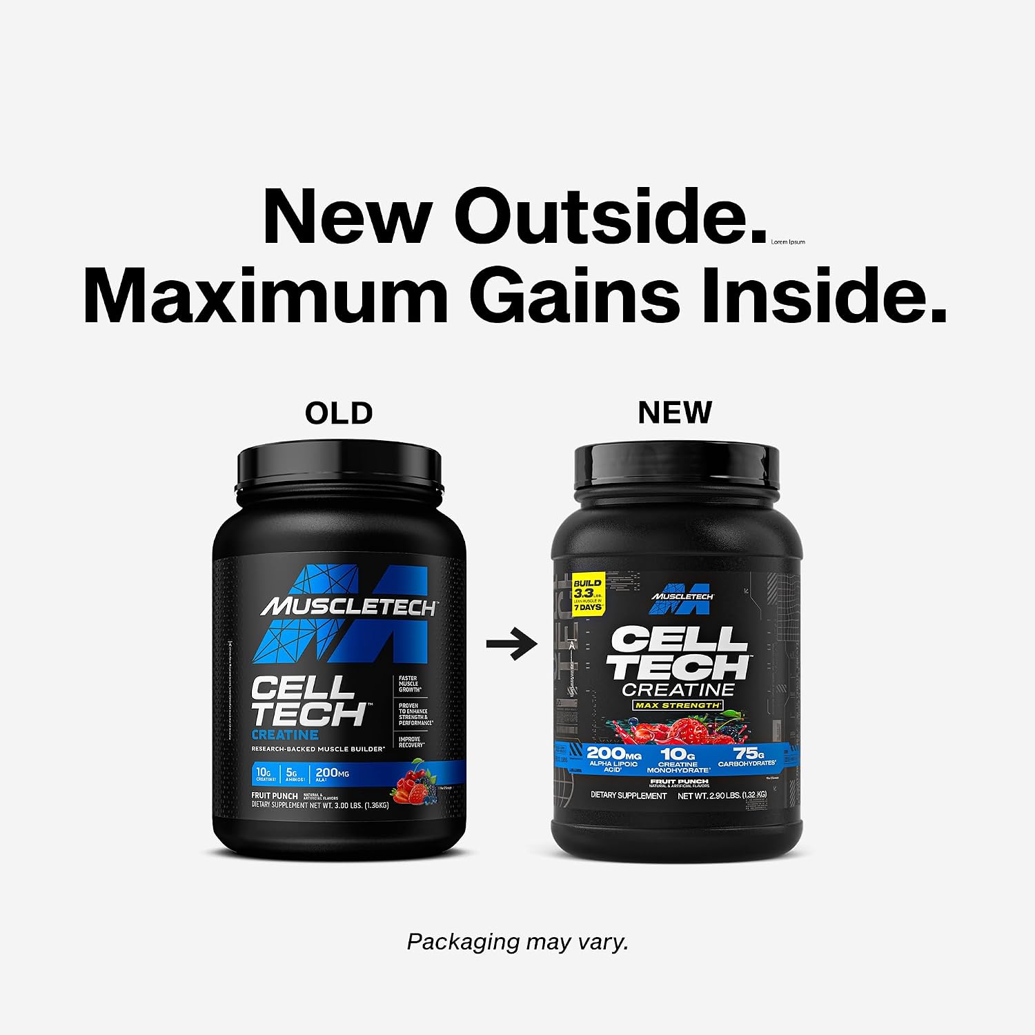 MuscleTech Cell-Tech, фруктовый пунш, 1,32 кг (2,9 фунта) из США
