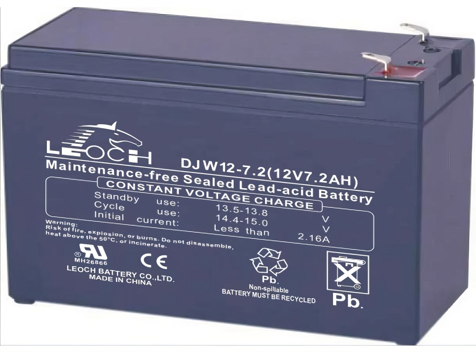 Аккумулятор для ИБП Leoch DJW12-7.2 F2 12В, 7.2 Ач УТ-00001265