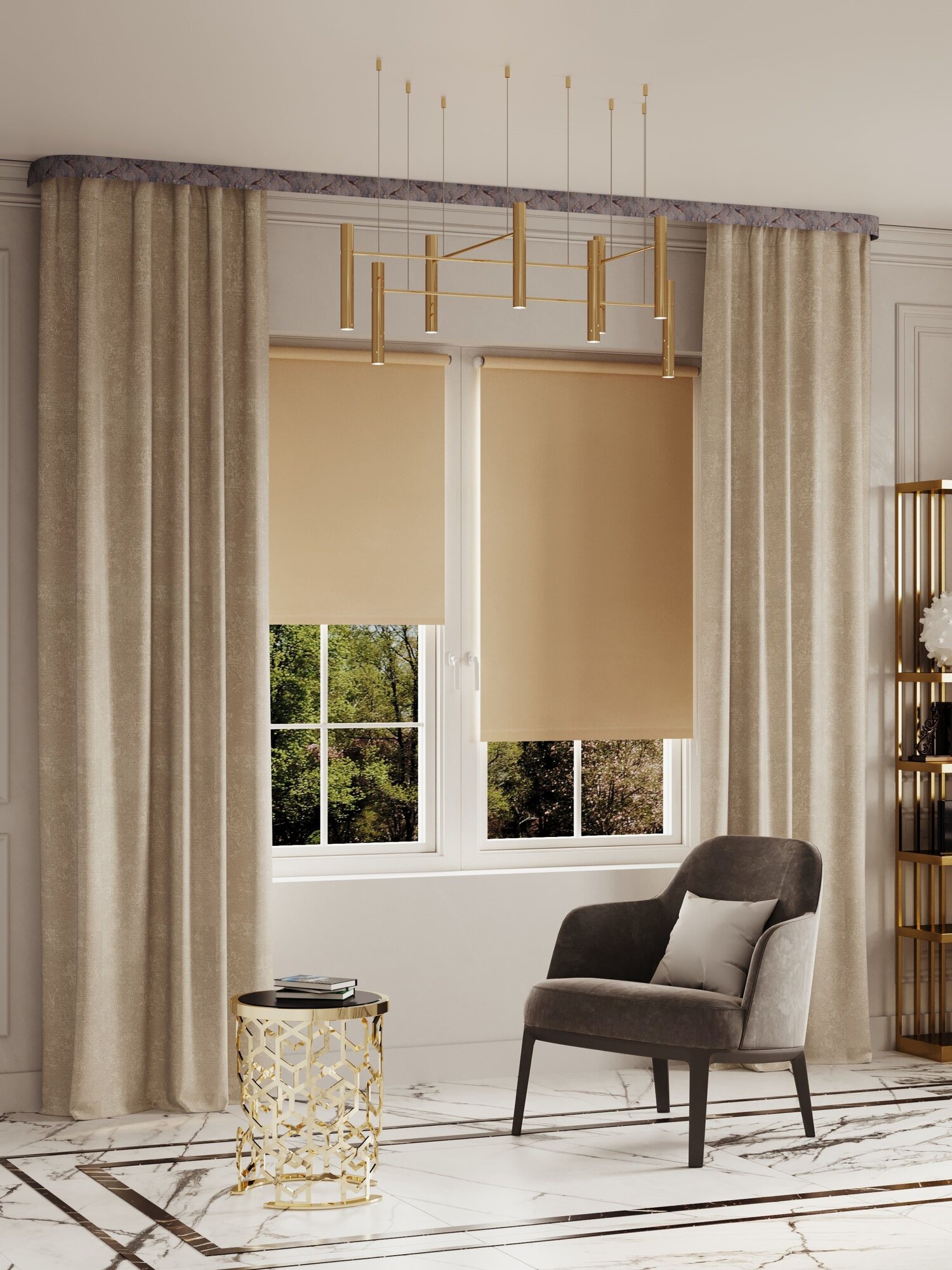 Рулонная штора Legrand Блэкаут 80x175 см, латте