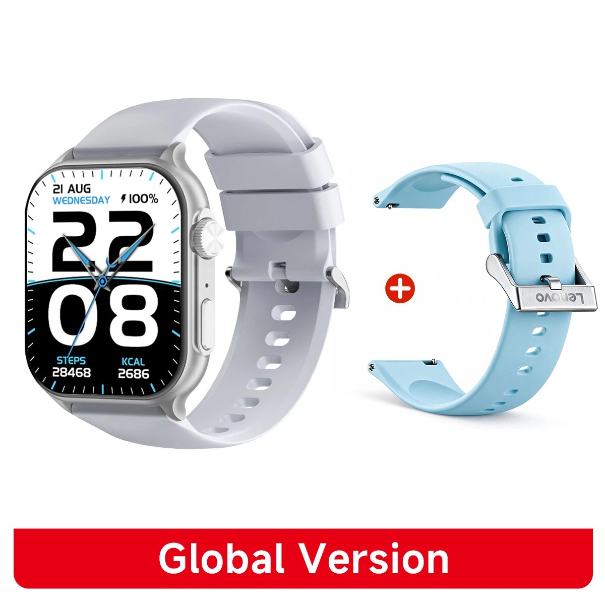 LENOVO Watch Fit Smartwatch with Blue Band
