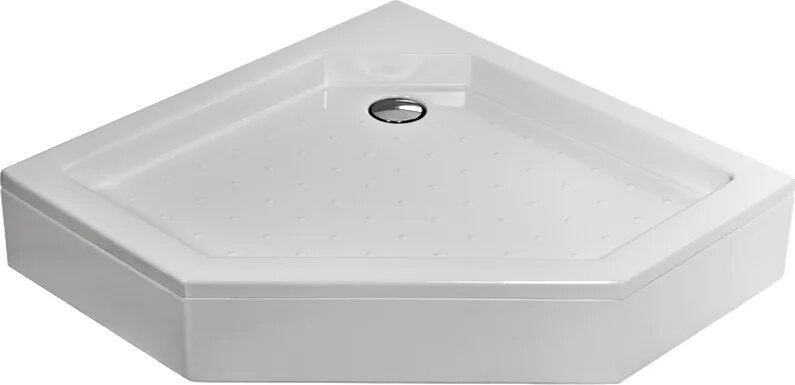 Поддон для душа RGW Style TR 100x100 см, акриловый, пятиугольный, средний, с антискользящим покрытием, немецкий