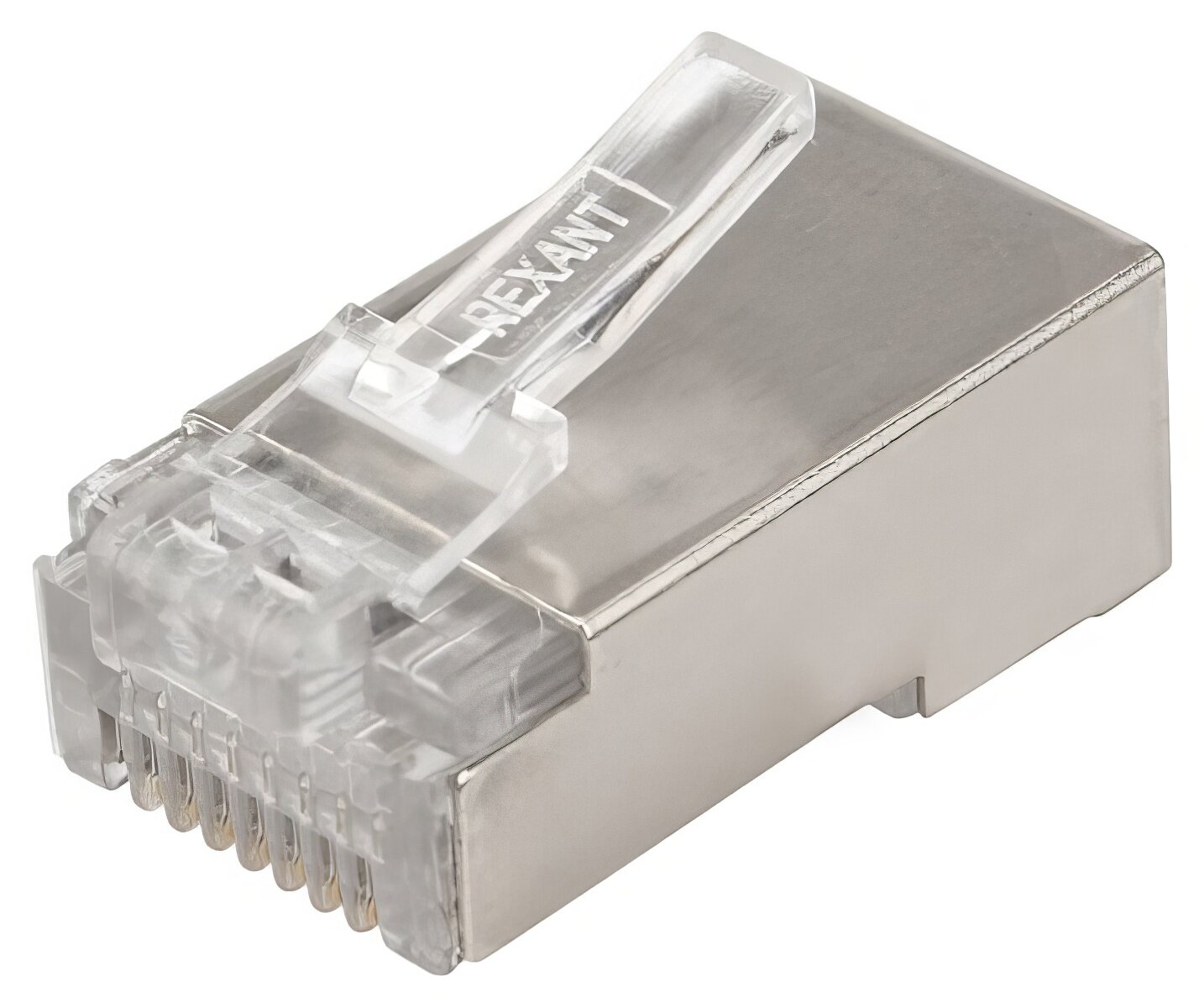 Сетевой разъем LAN на кабель REXANT штекер RJ-45 (8Р8С), под обжим, в экране, 10 шт. 06-0082-A10
