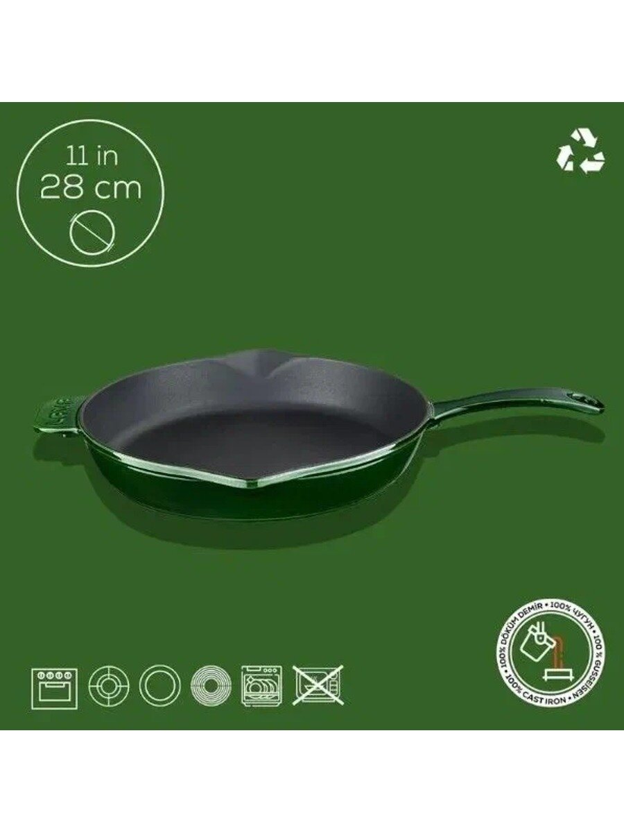 LAVA Сковорода premium, 28 см, без крышки, с фиксированной ручкой