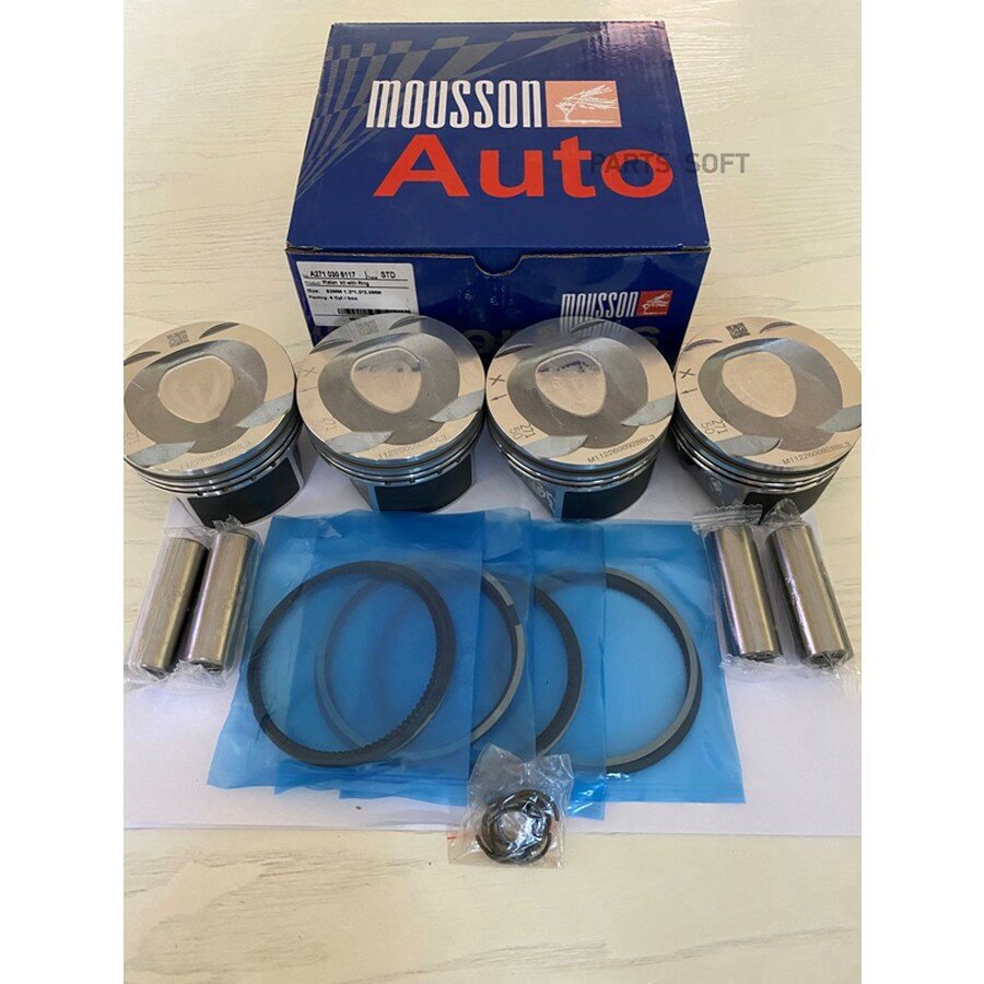 Поршень кольца комплект Mercedes M271.820 на 1 цилиндр Mousson MOUSSON SPRM271820STD | цена за 1 шт