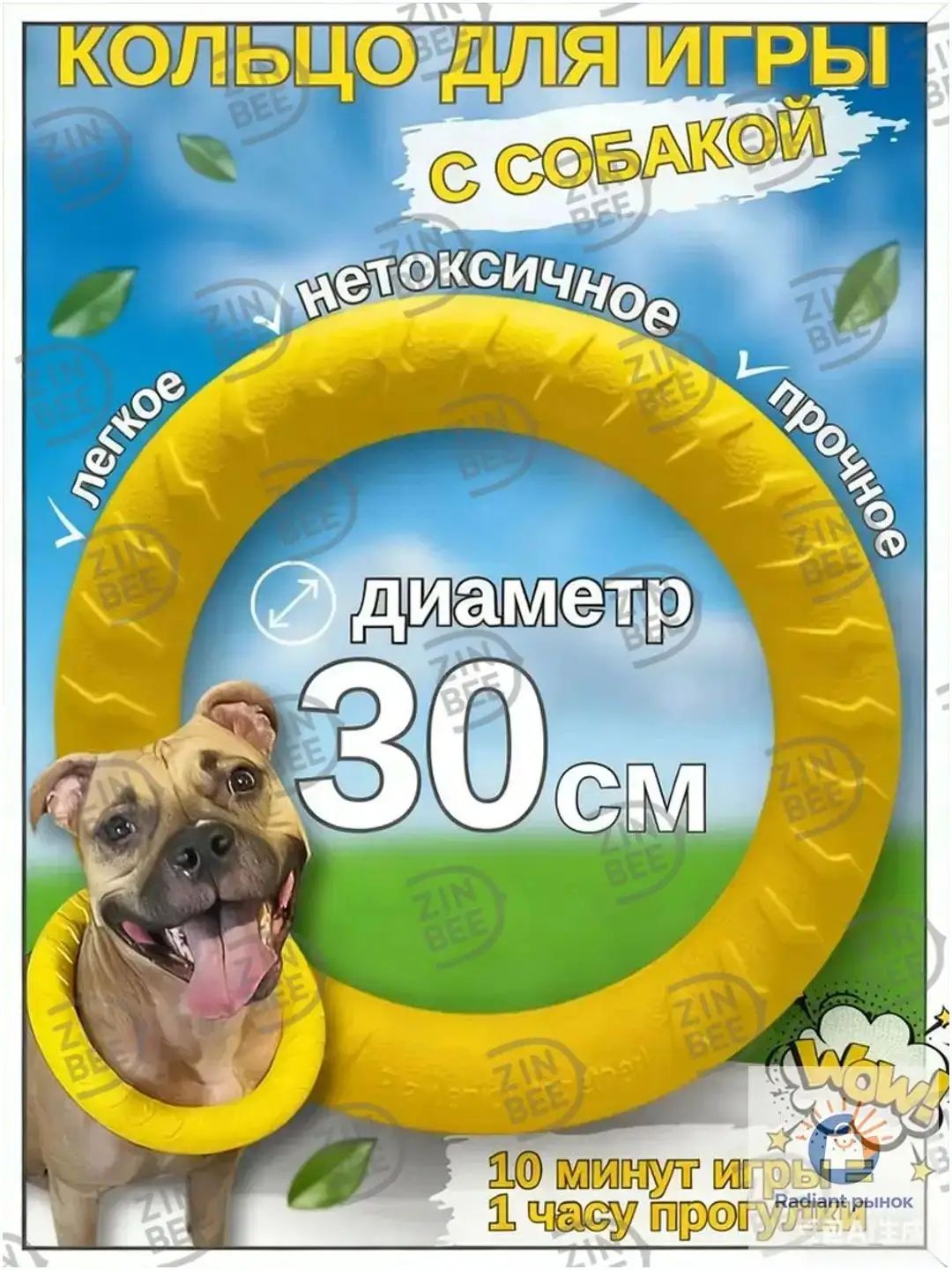 Эксклюзивный обруч 30 см для средних и крупных псов