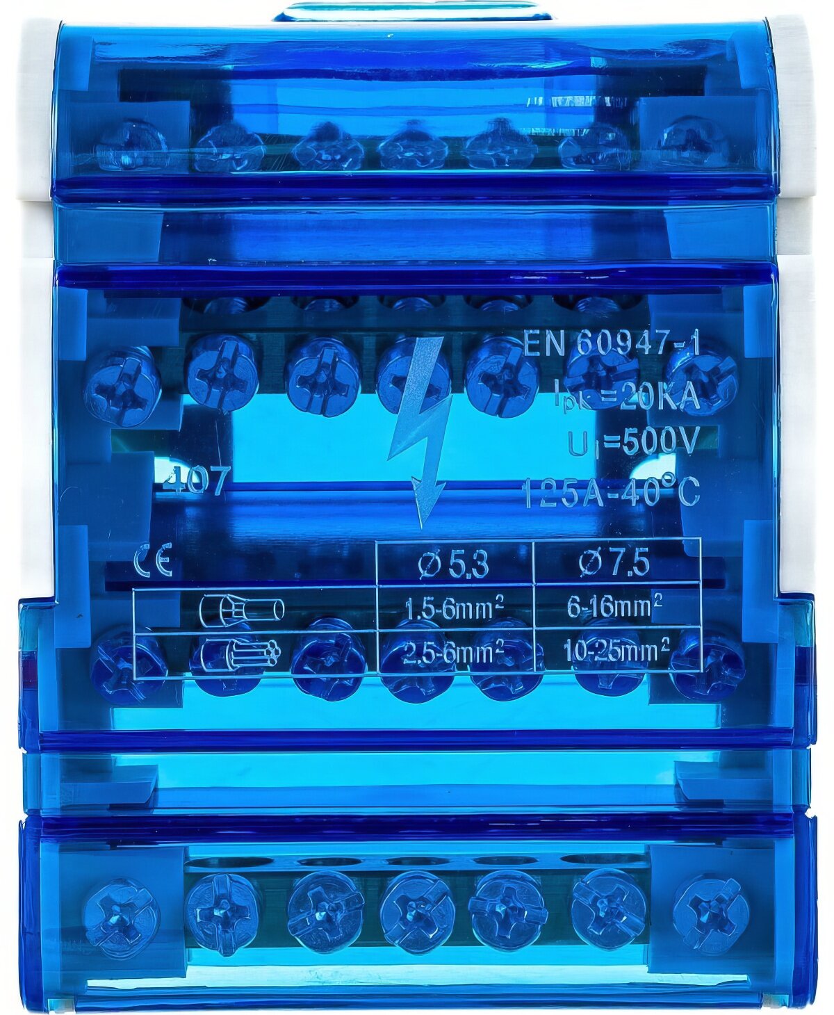 Шина на DIN-рейку в корпусе (кросс-модуль) STEKKER 4x7 3L+PEN LD505-407 39683