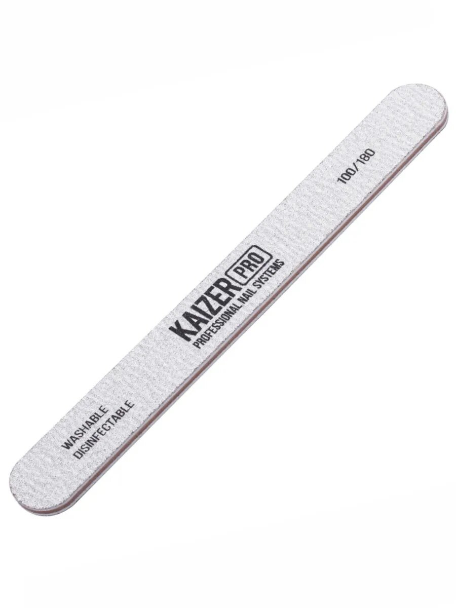Пилка для ногтей прямая мягкая Kaizer 100/180 грит, 180 мм