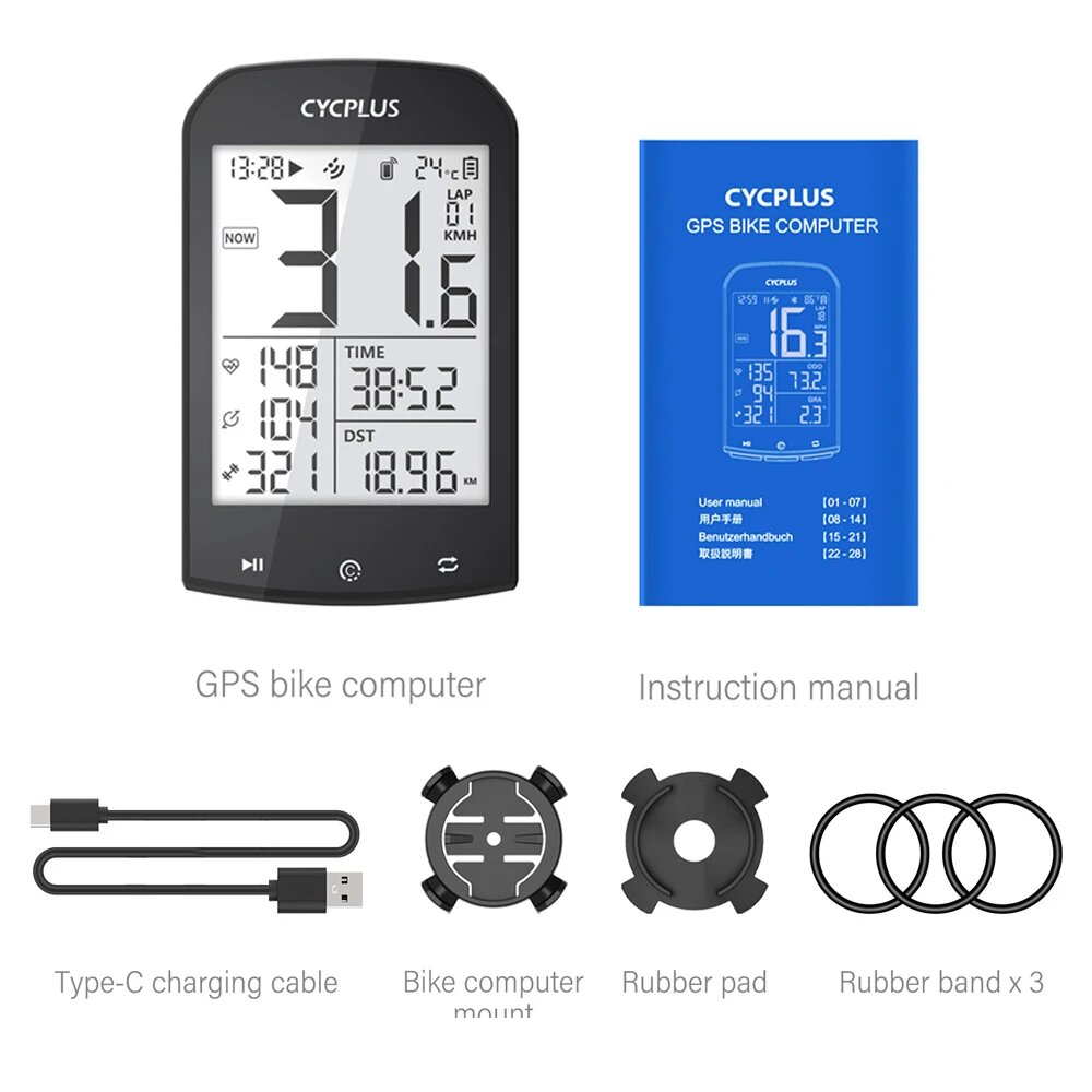CYCPLUS M1 велокомпьютер GPS, черный