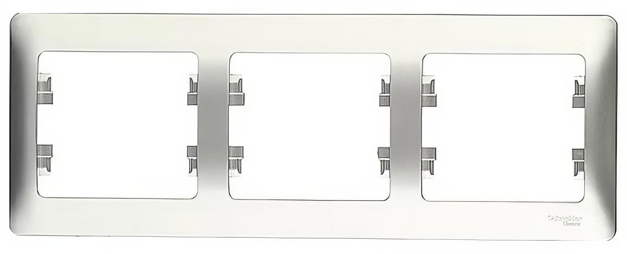 Рамка Systeme Electric Glossa трехместная алюминий (GSL000303)