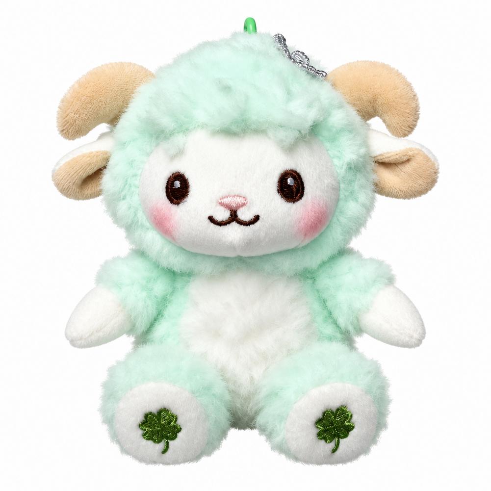 Мягкая игрушка Ягненок из плюша, голубой, 15 см