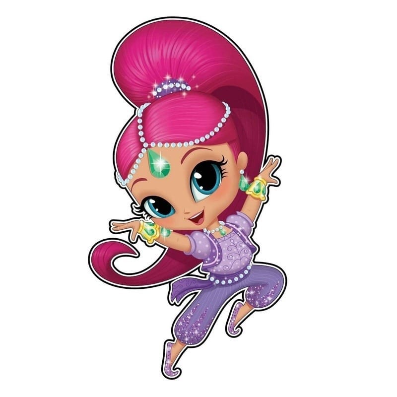 Наклейки Nickelodeon Shimmer и Shine Shimmer, настенный декор, разноцветные