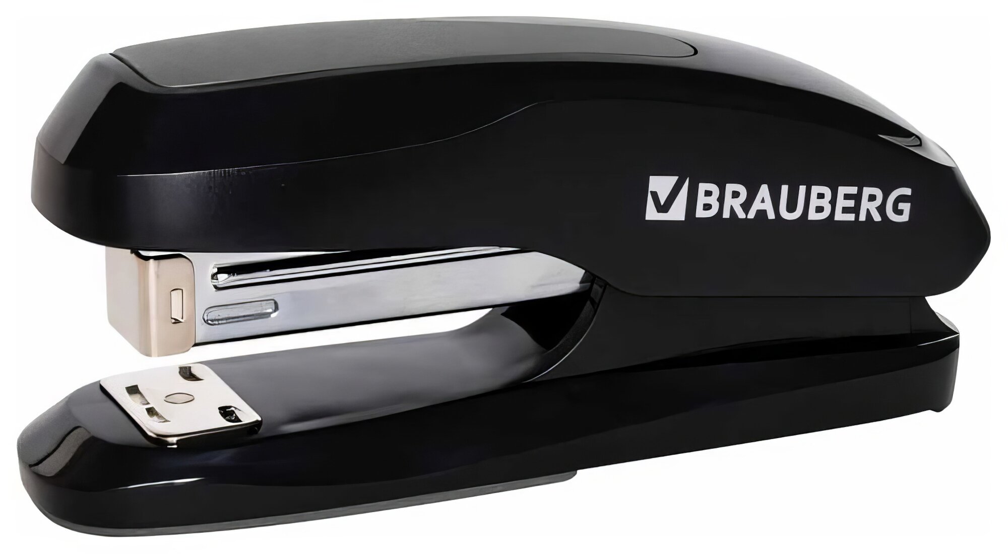 Степлер BRAUBERG Super №24/6 26/6, до 30 листов, черно-серый 229086