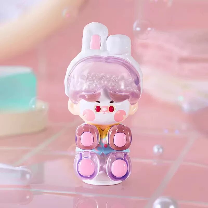 Фигурка POPMART PINO JELLY из серии In Your Life, Кролик с очищающим средством, сюрприз-игрушка