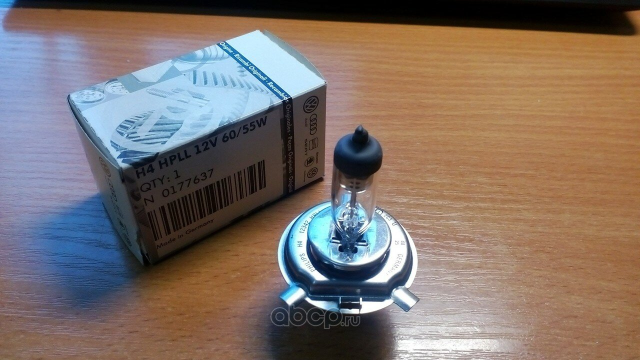 Лампа накаливания VAG N 0177637, H4