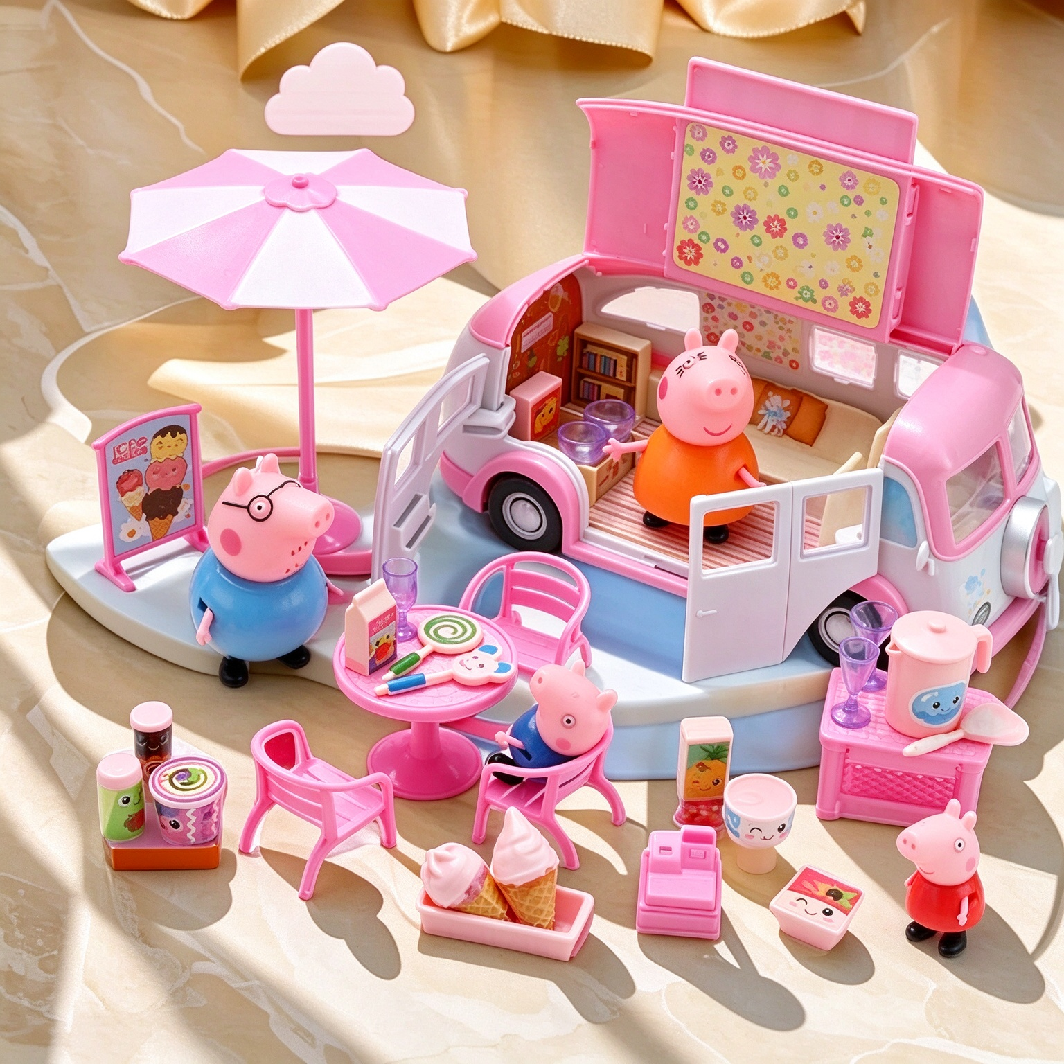 Peppa pig Розовый Пейдж, игрушечный автомобиль, кабриолет, детская игра, подарок на день рождения.