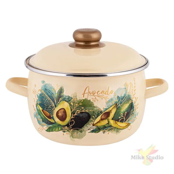 Кастрюля эмал сфер Avocado 3,0л TM Appetite