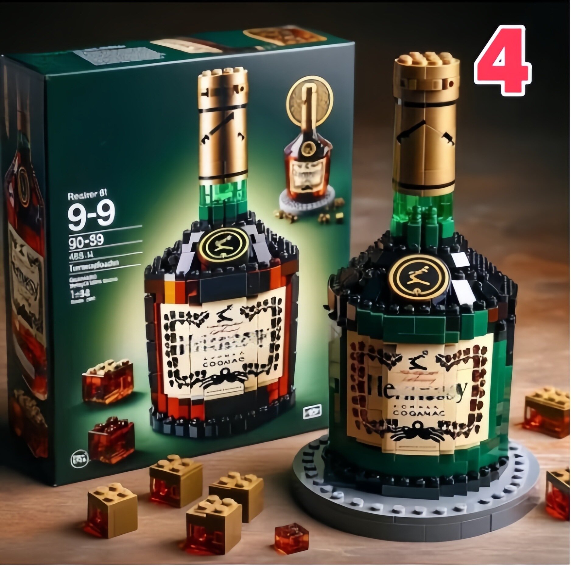 Конструктор, бутылки из-под виски, бутылки из-под крепких спиртных напитков, корпоративные подарки, сувениры компании, бутылки из-под крепких спиртных напитков, декоративные фигурки, имитация строительных блоков
