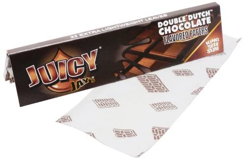 Бумага для самокруток Juicy Jay's Dutch Chocolate, Голландский шоколад, King Size Slim