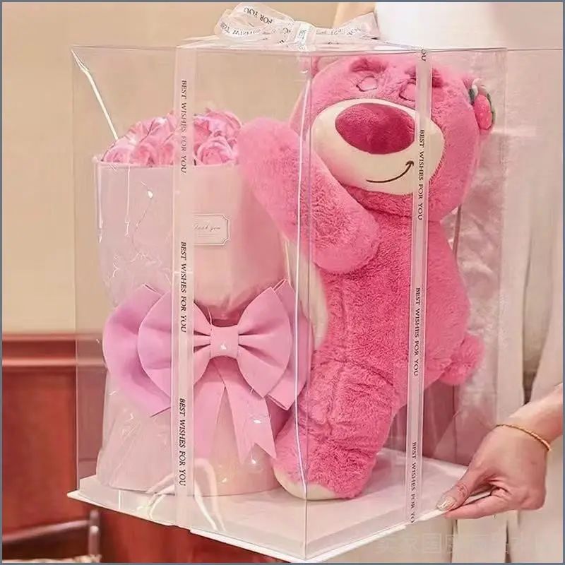 Консервированный цветок из клубничной медвежьей розы в подарок