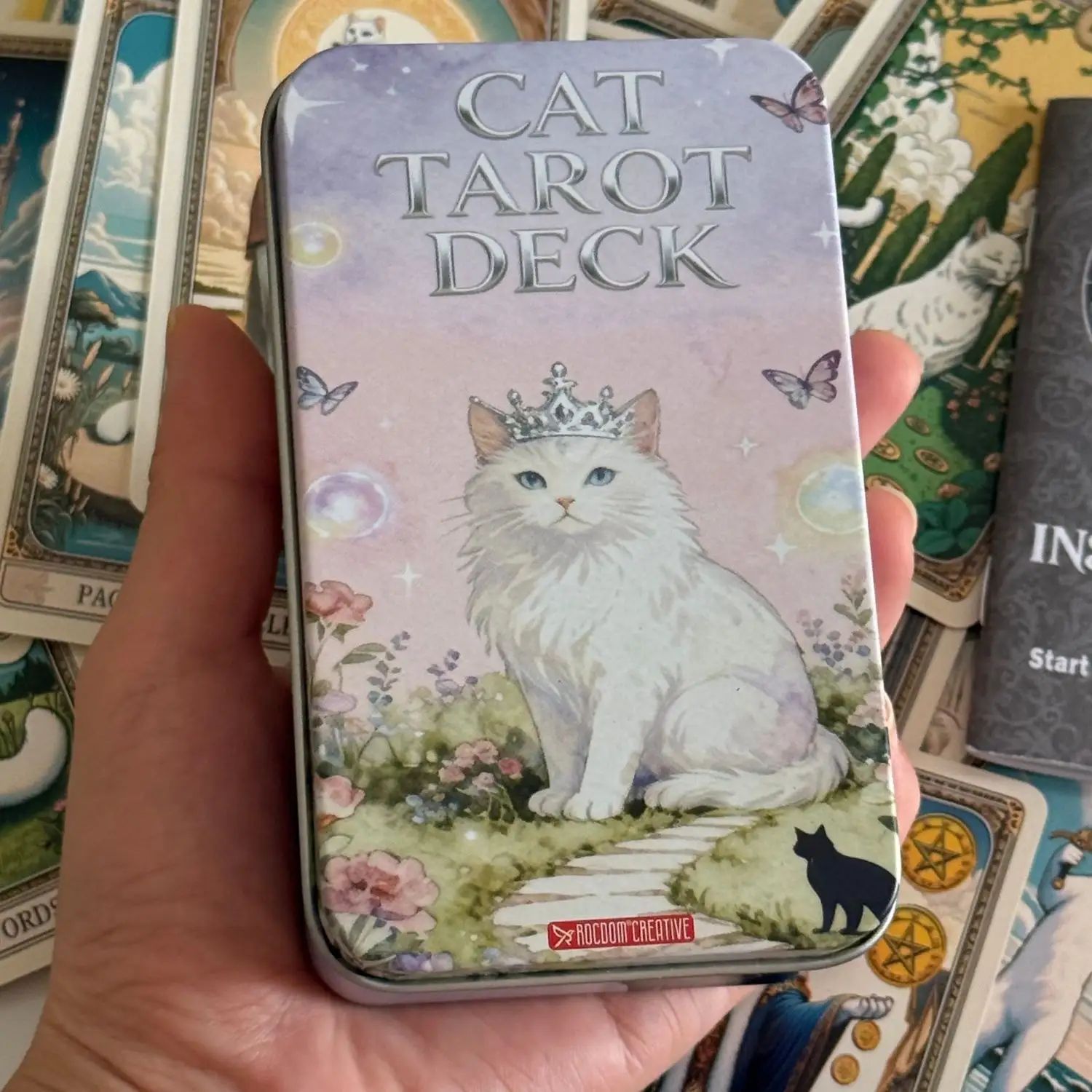 Колода карт Таро "Кошка", 12*7 см, в металлической коробке/12*7cm , Cat Tarot Deck , in Metal Box