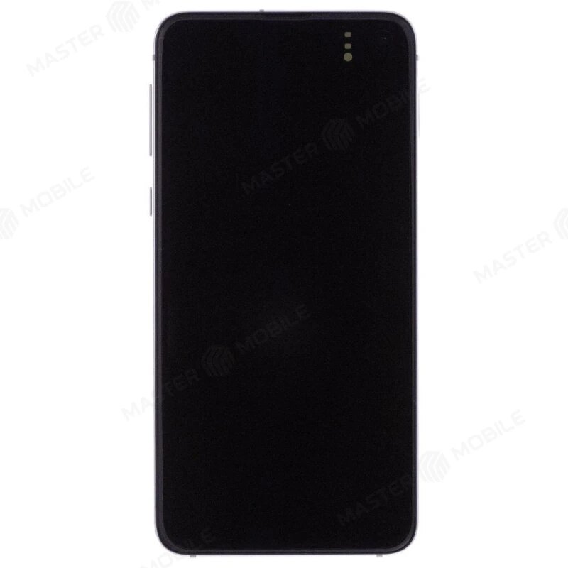 Дисплей для Samsung G970 Galaxy S10e + тачскрин (серебристый) (в рамке) (ORIG100) (возможен дефект ЛКП)