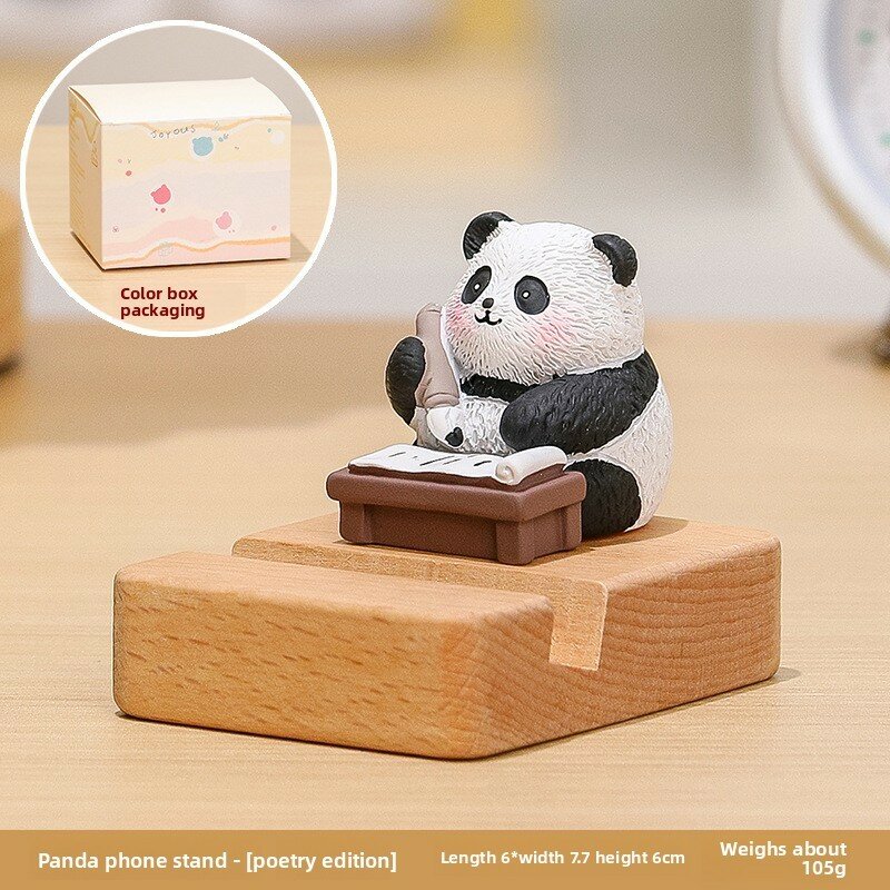 Держатель для телефонa panda с каллиграфическим искусством для офиса и дома декор поэзия